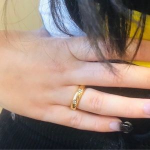 kate spade | Jewelry | Kate Spade Set In Stone Gold Band Ring | Poshmark